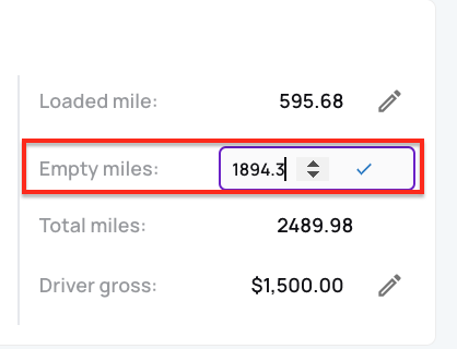 How to Edit Load/Trip Empty Miles – Datatruck