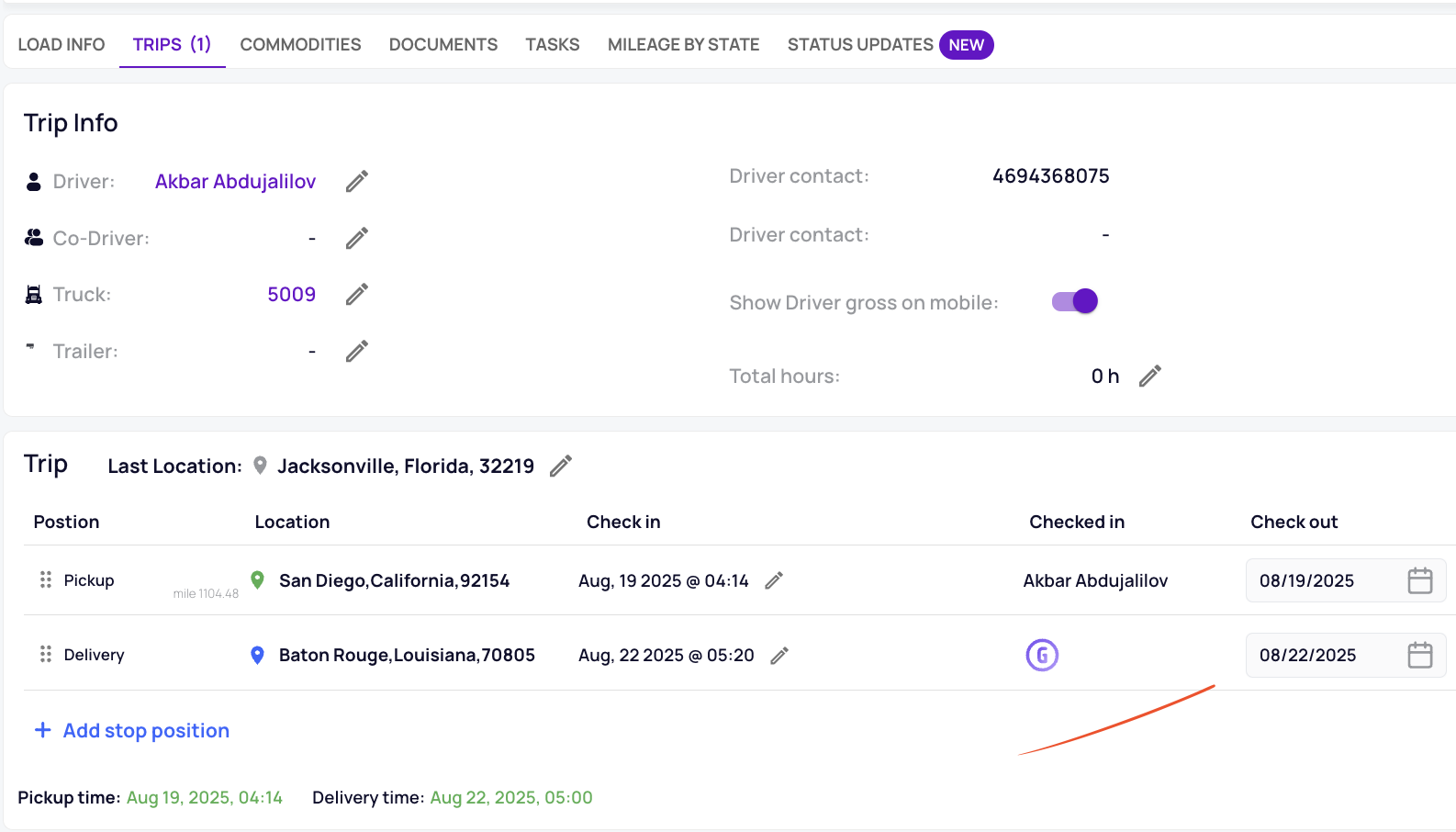 Geofencing with AI Updater – Datatruck