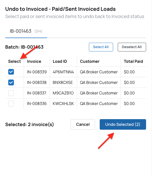 How To Undo Invoice Batch – Datatruck