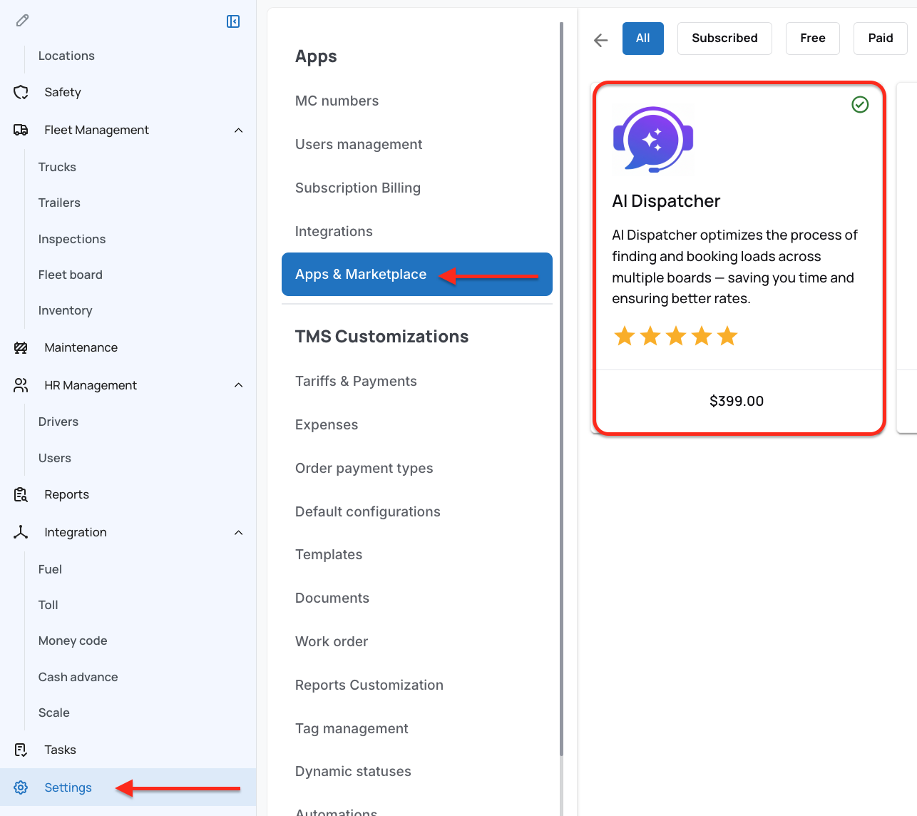 AI Dispatcher – Datatruck