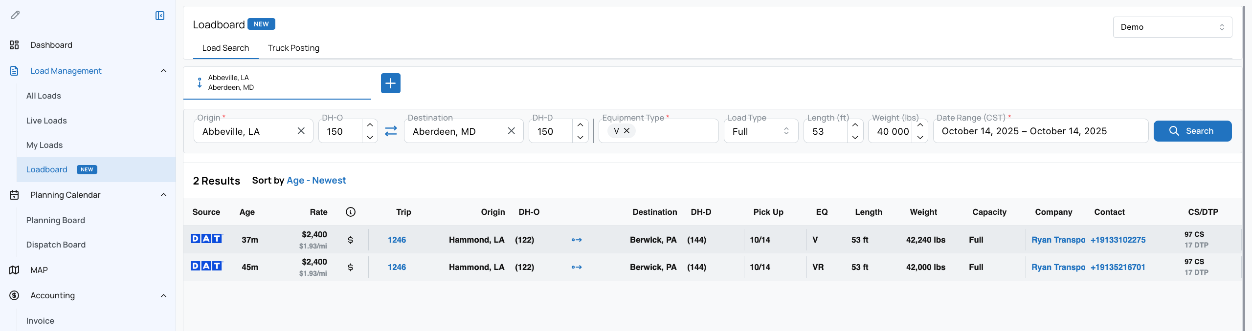 AI Dispatcher – Datatruck